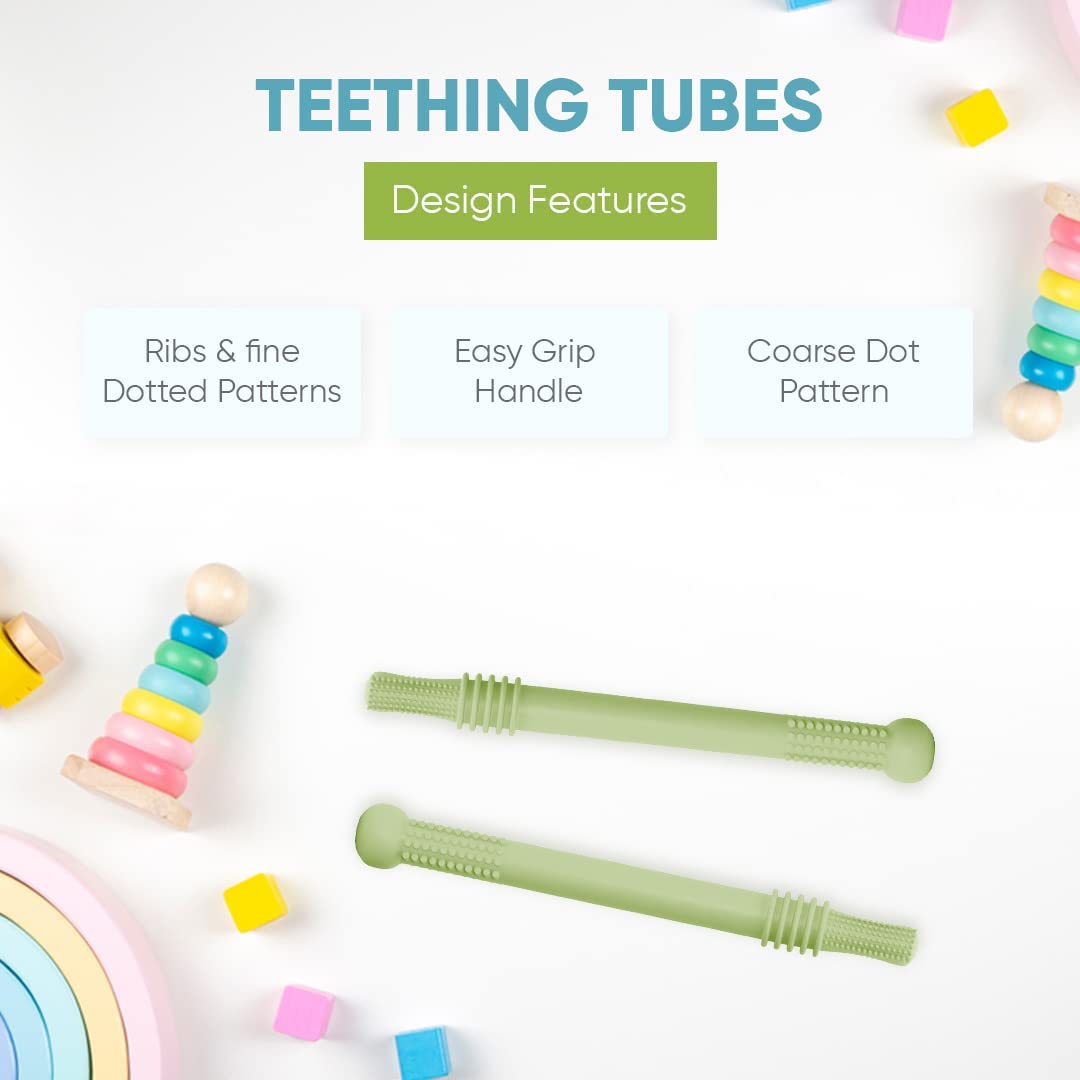 BEBECAN Teething Tubes – 6 Safe, Colorful Baby Soothers | BEBECAN