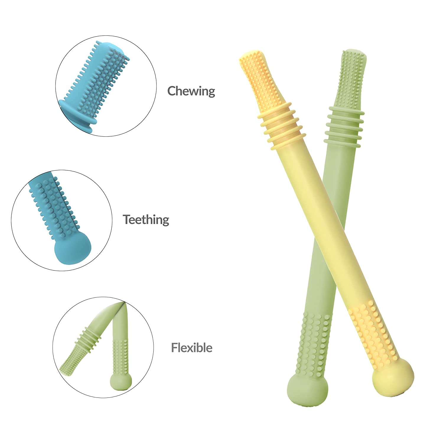 BEBECAN Teething Tubes – 6 Safe, Colorful Baby Soothers | BEBECAN